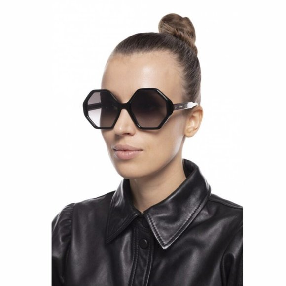 Chloe | Accessories | Chloe Willow Octagonal 55mm Hexagonframe In Black ...